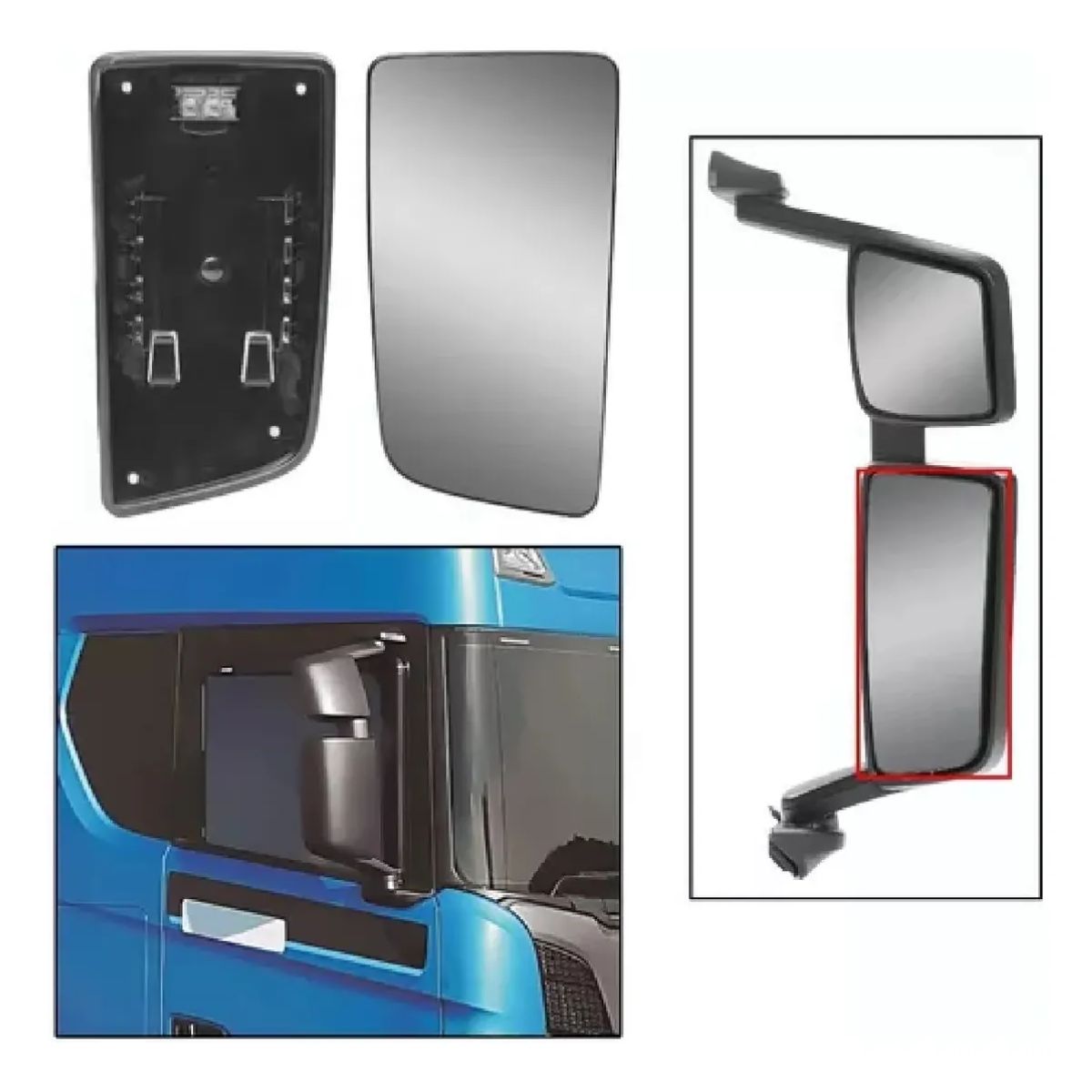 Lente Retrovisor Scania NTG | Peça de qualidade Encaixe Perfeito ...