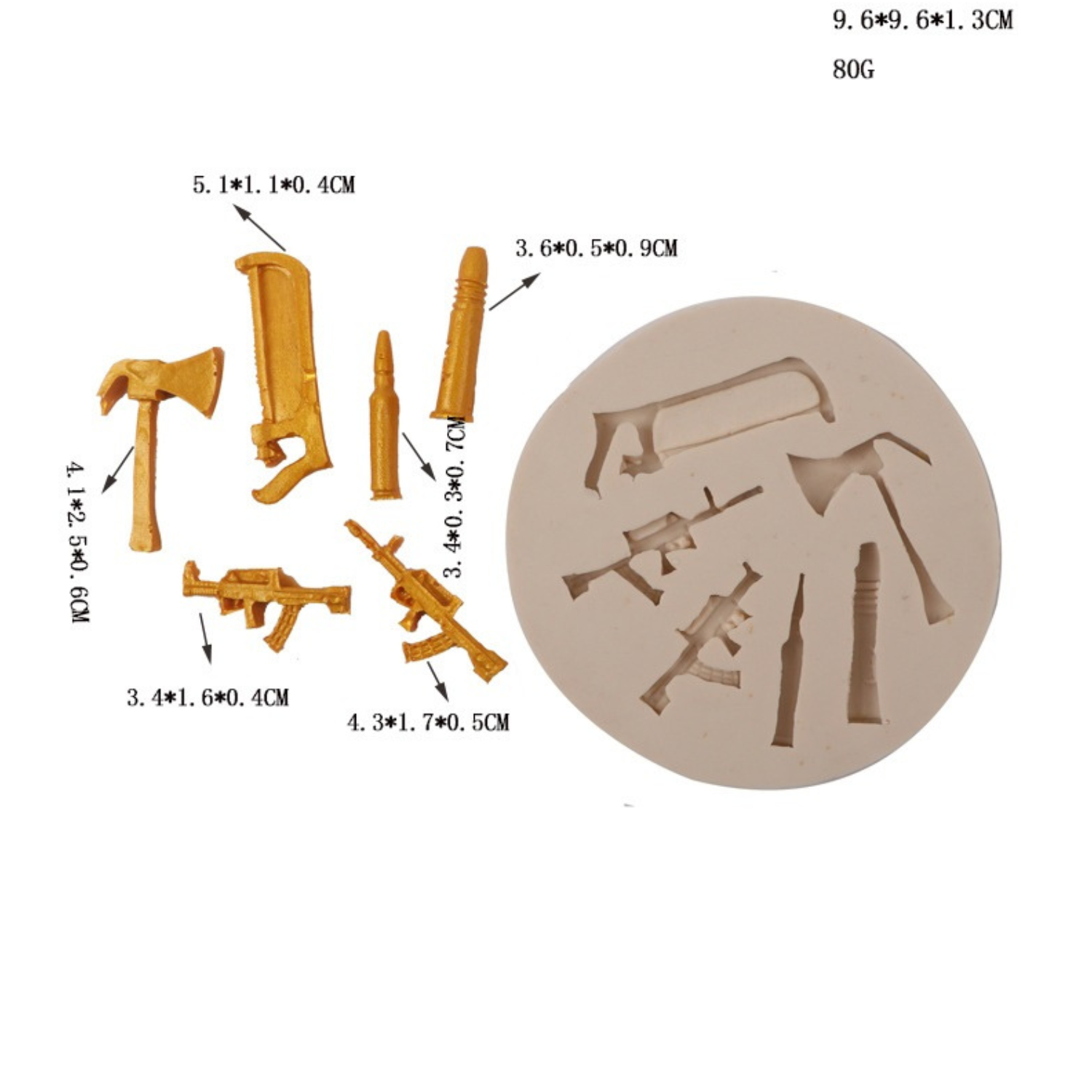 Molde Silicone Exercito Soldado Machado Metralhadora Serrote - Geober ...