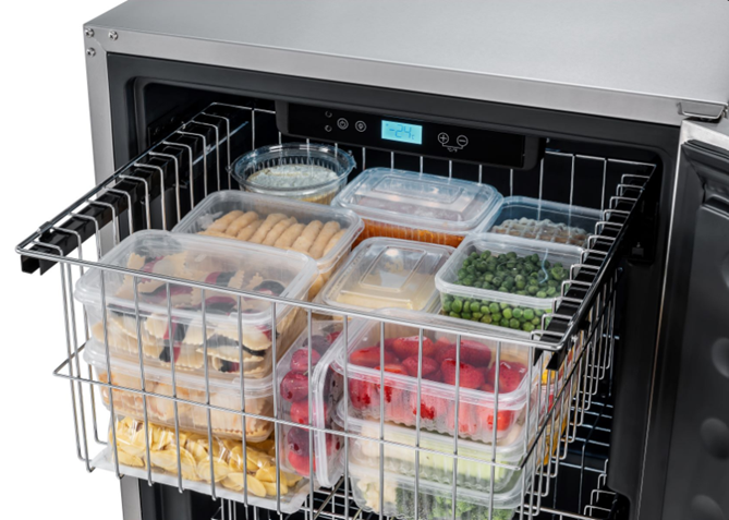 Freezer de piso e de embutir, com 100 litros, Vintage Tecno -220V ...