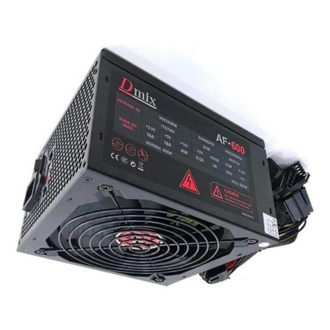 Fonte de Alimentação ATX 600w Dmix Dex AF-600 - Sua compra rápida e ...