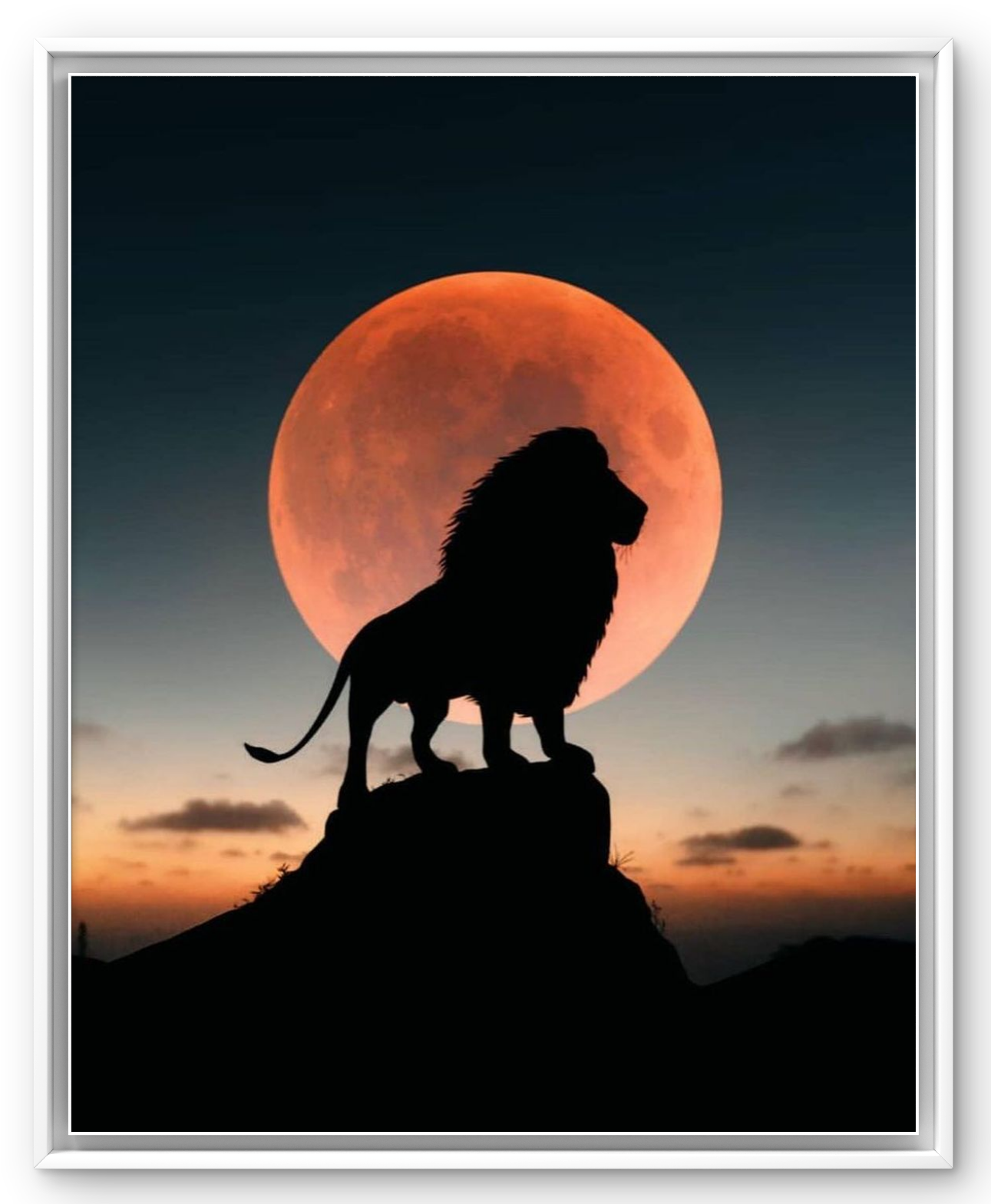 Quadro Decorativo – Leão da Noite - Loja Lopes BR