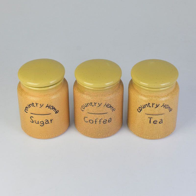 Kit Potes Sugar Tea Coffee em Cerâmica - Loja de Artigos para Decoração ...