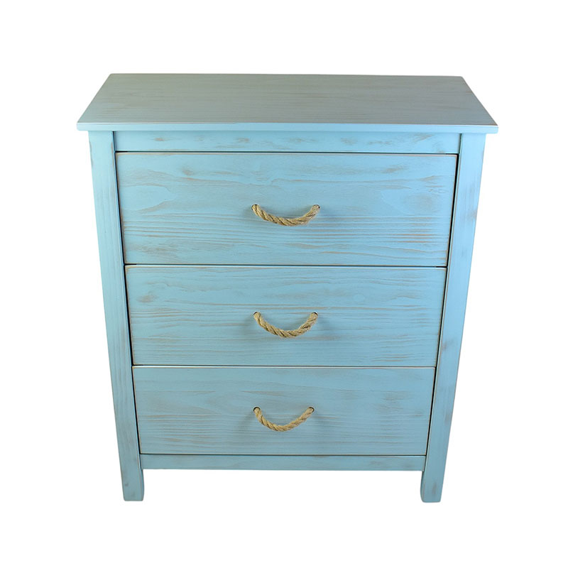 Cômoda Azul com 3 Gavetas em Madeira - Loja de Artigos para Decoração ...