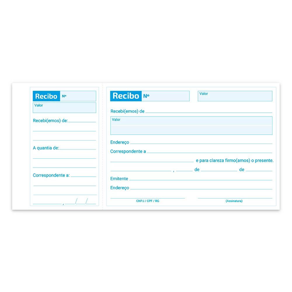 RECIBO COMERCIAL COM CANHOTO 50 FLS - SPIRAL - Papelaria Zap Ltda » Muito mais que uma papelaria