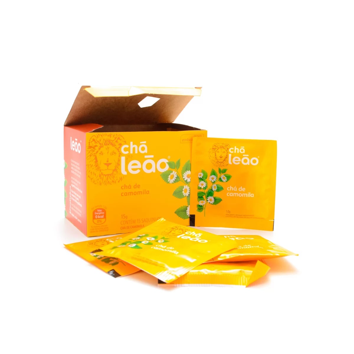 CHÁ CAMOMILA C/15 SACHÊS - LEÃO - Papelaria Zap Ltda » Muito mais que ...