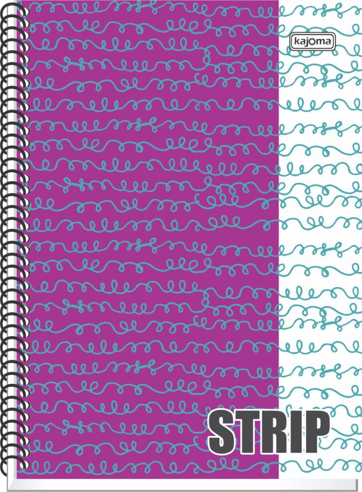 CADERNO UNIVERSITÁRIO ESPIRAL CAPA DURA STRIP 96 FOLHAS - KAJOMA ...