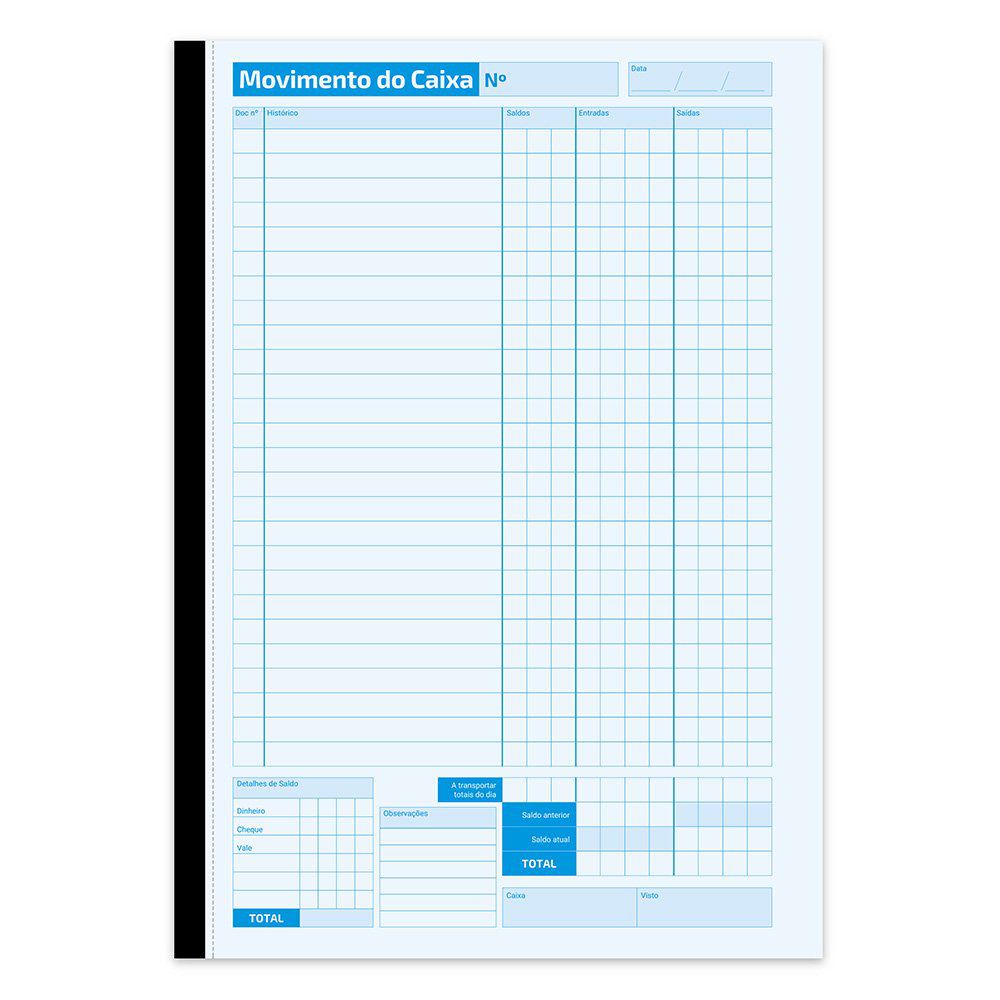 LIVRO MOVIMENTO DO CAIXA 50X2 - SPIRAL - Papelaria Zap Ltda » Muito mais que uma papelaria