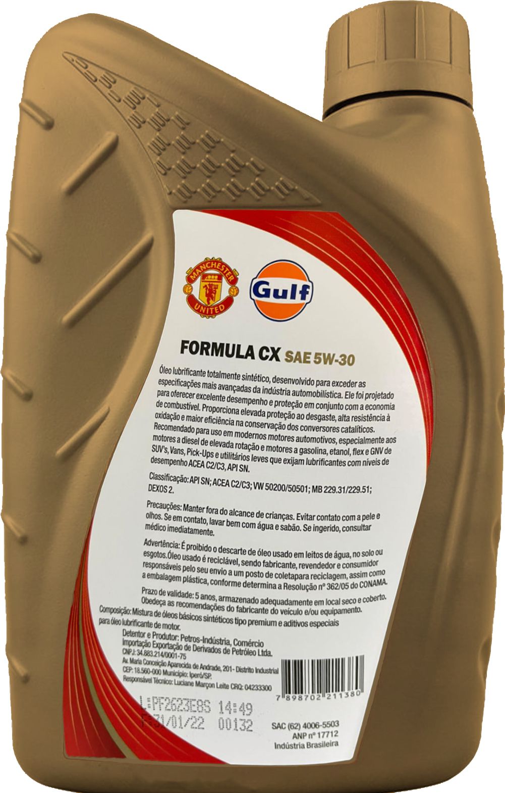 Gulf Formula CX 5W30 - MSLub - Sua Troca de Óleo pela Internet