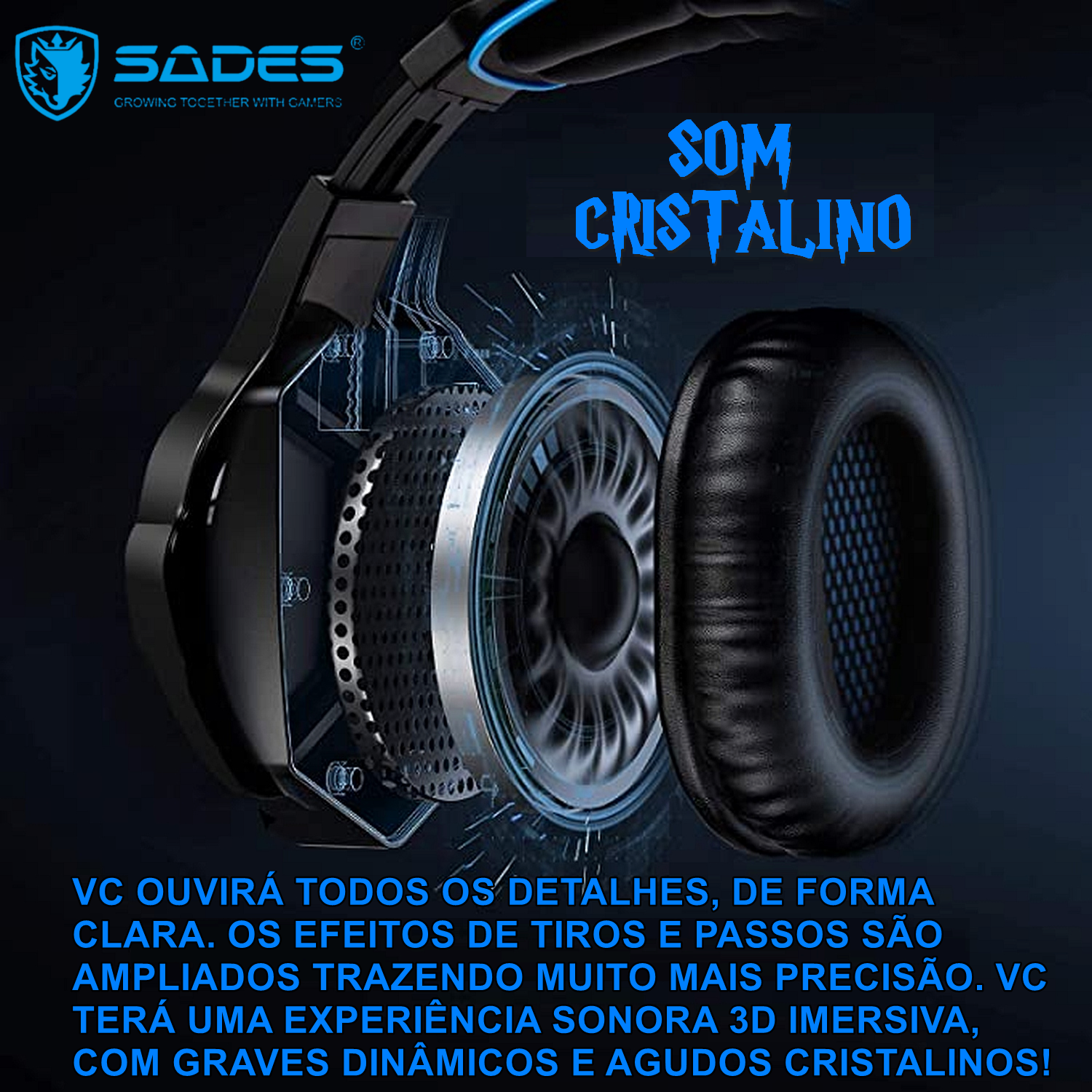 Sades Ppower Headset Multifuncional Celular Pc Xbox Ps4 Ps5 - Sades ...