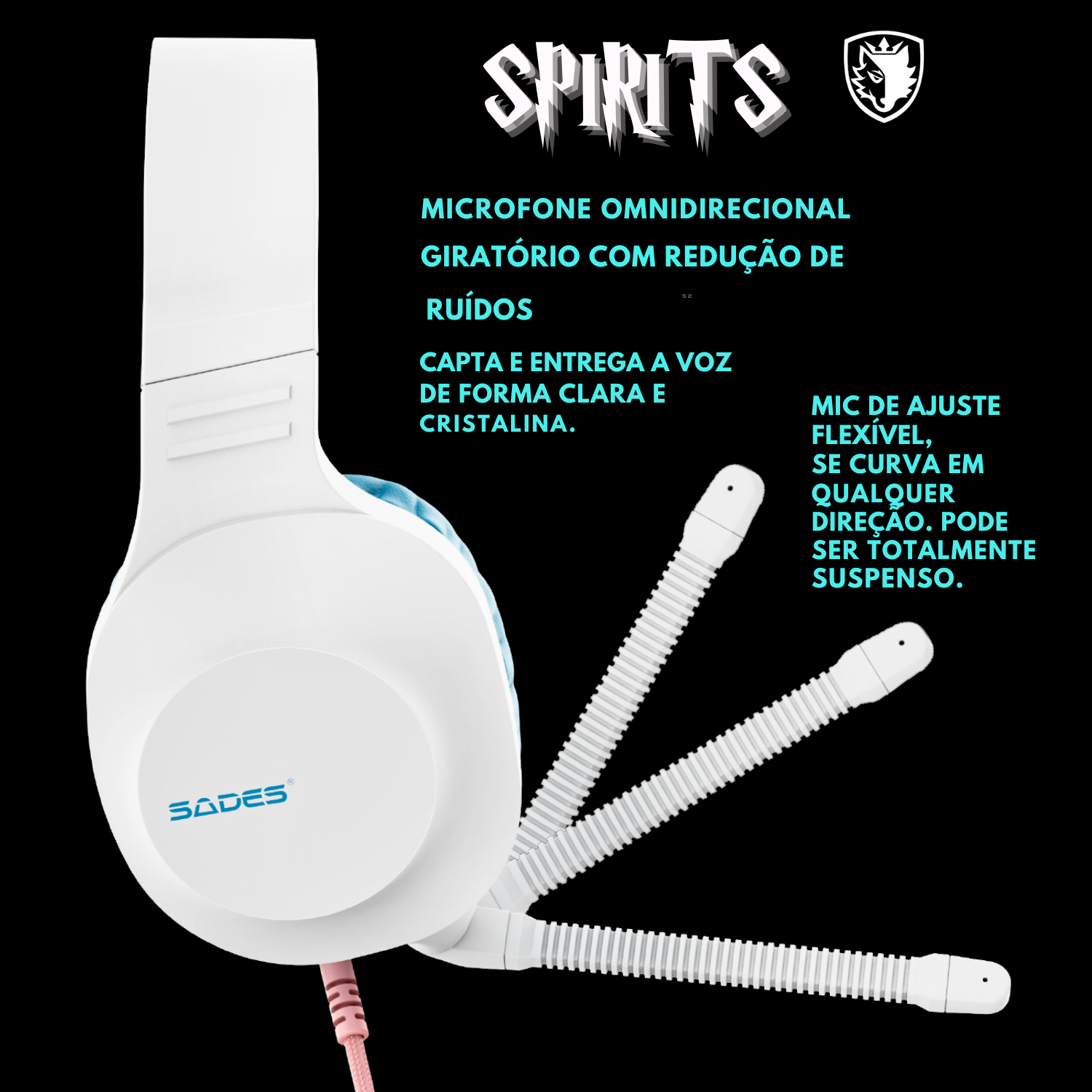 Headset Gamer Sades PS4 PS5 Nintendo Switch Celular Xbox One Pc Spirits ...
