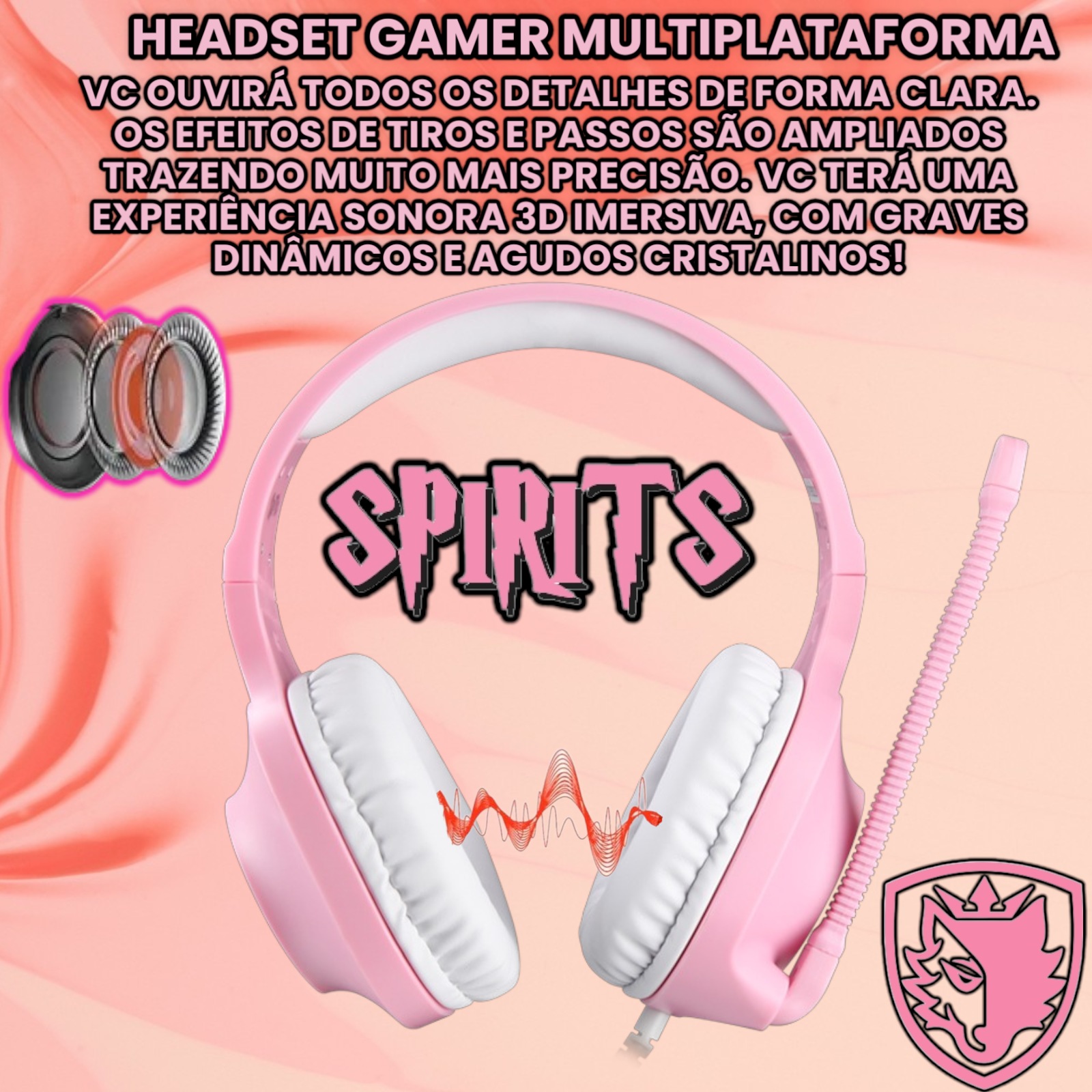 Headset Gamer Sades PS4 PS5 Nintendo Switch Celular Xbox One Pc Spirits ...