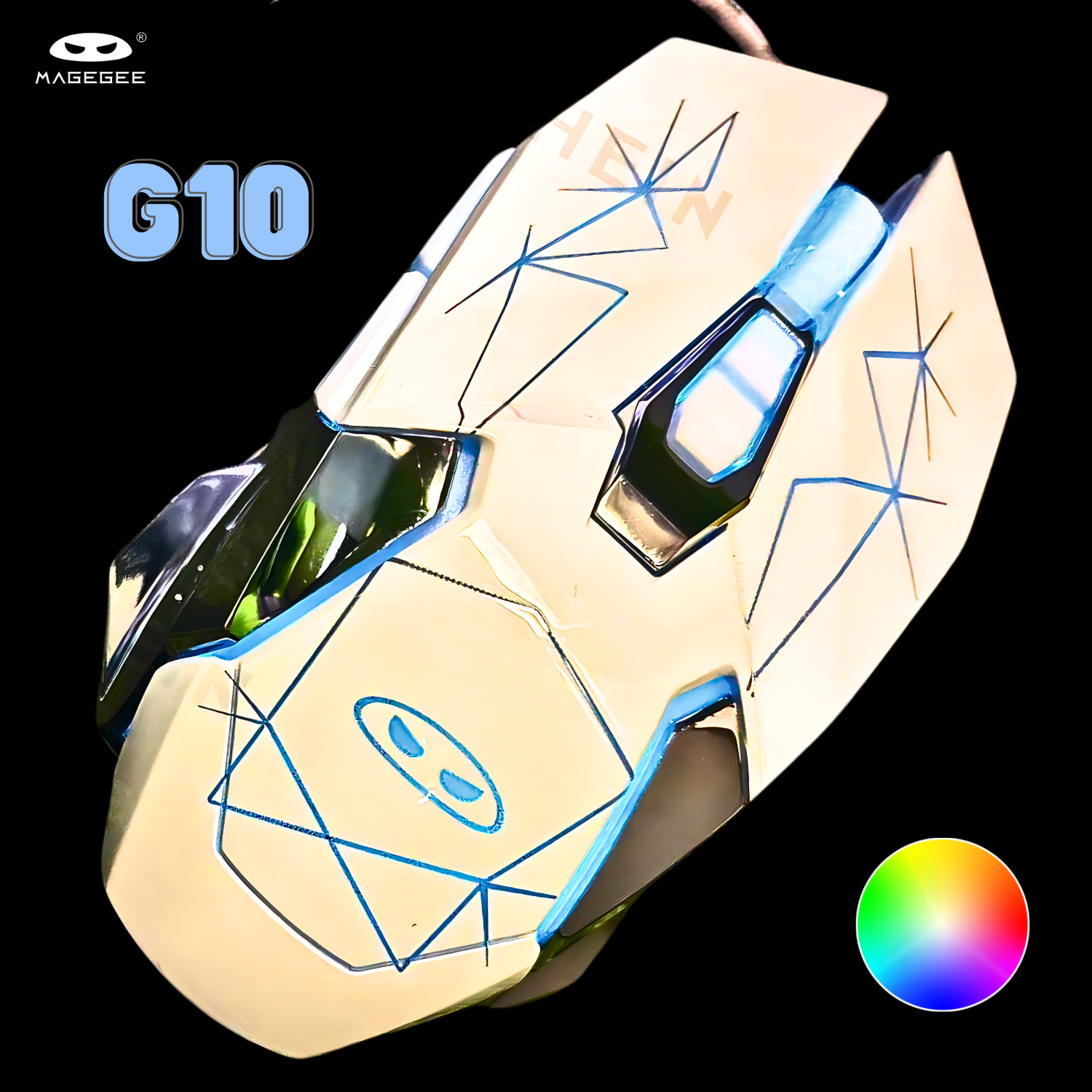 Mouse para jogos MageGee G10, retroiluminado por LED de 7 cores, 6 DPI ...
