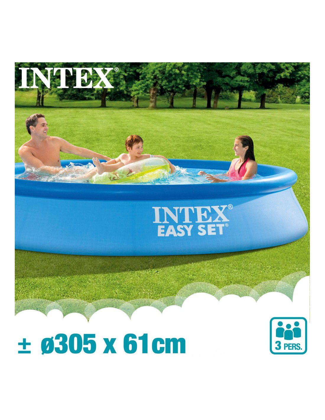 Piscina Easy Set Inflável 3853L (305x61cm) Intex 28120 - | Fluthua Store