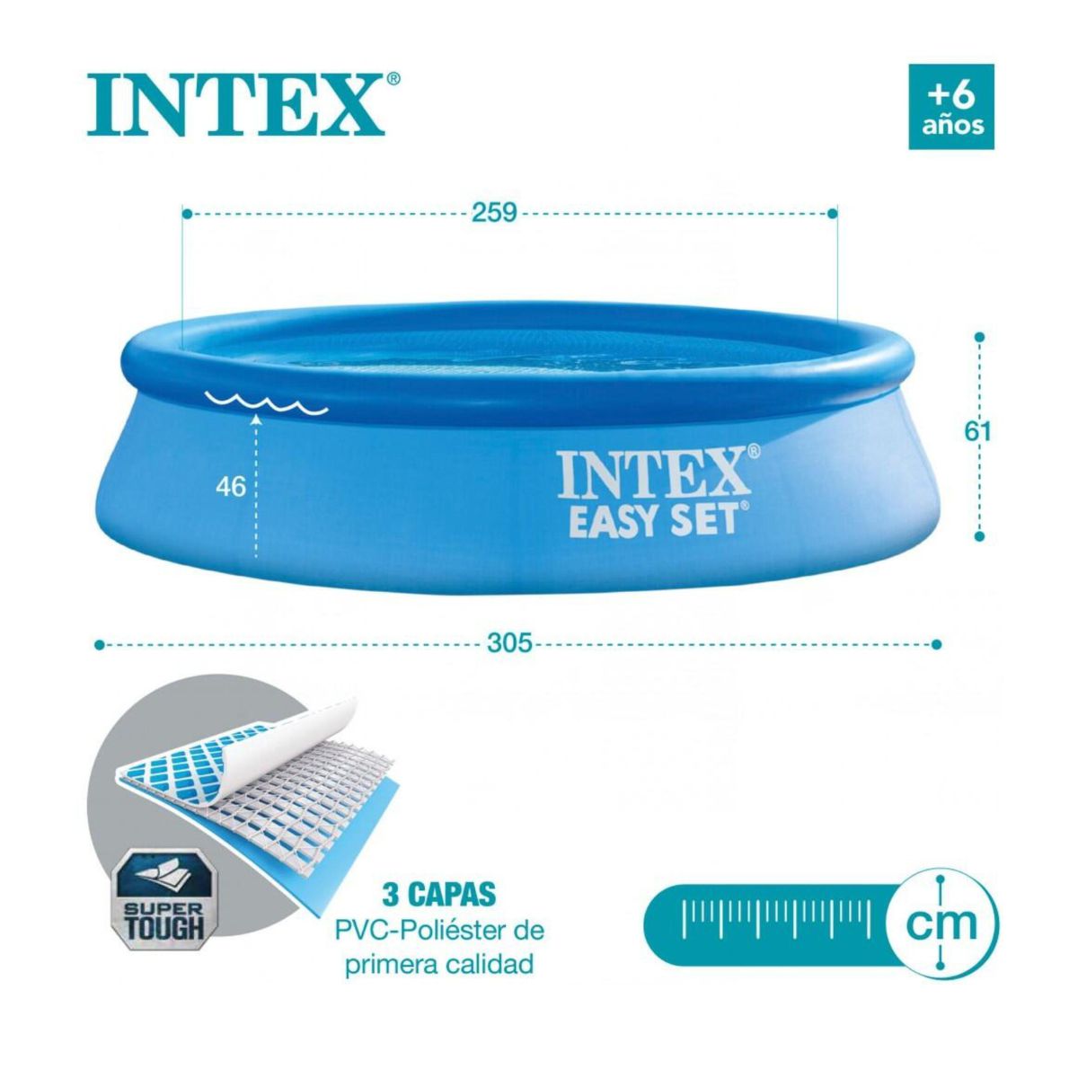 Piscina Easy Set Inflável 3853L (305x61cm) Intex 28120 - | Fluthua Store