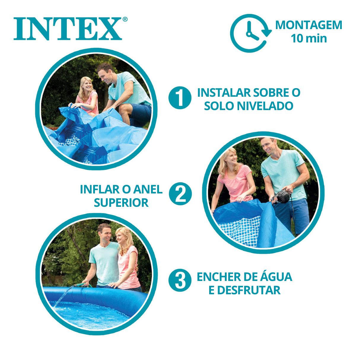 Piscina Easy Set Inflável 1942L (244x61cm) Intex 28106 - | Fluthua Store