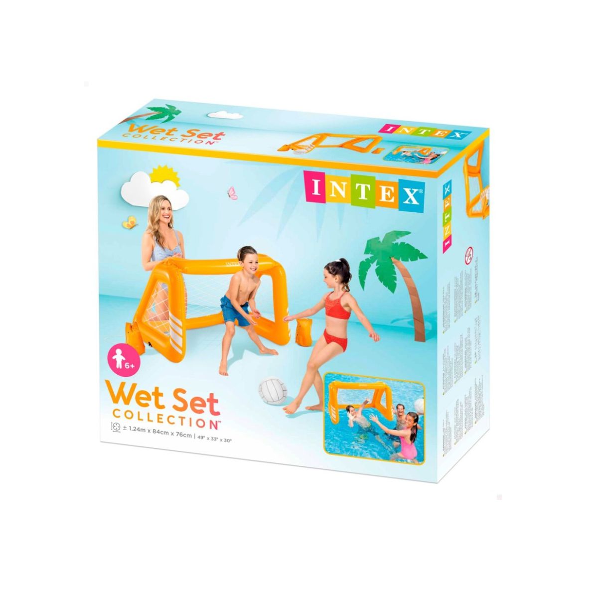 Trave Inflável Flutuante Polo Aquático Piscina e Jardim Intex 58507 ...