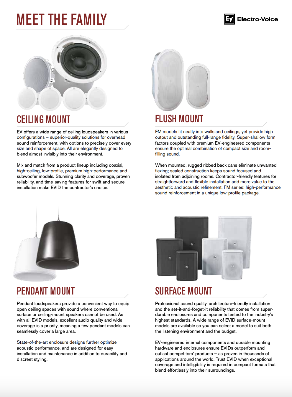 EVID C12.2 Ceiling 12”Two-Way Coaxial Ceiling Loudspeaker System ...