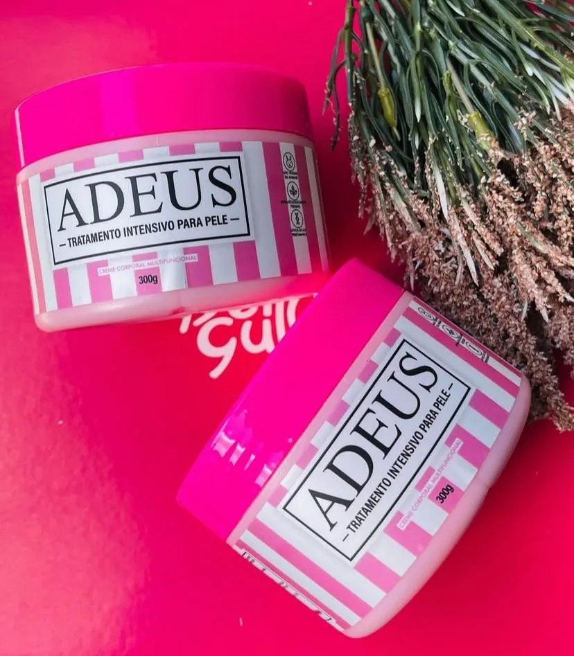 Adeus Creme Rosa Multifuncional Para Pele 300g Estrias, Celulite e ...