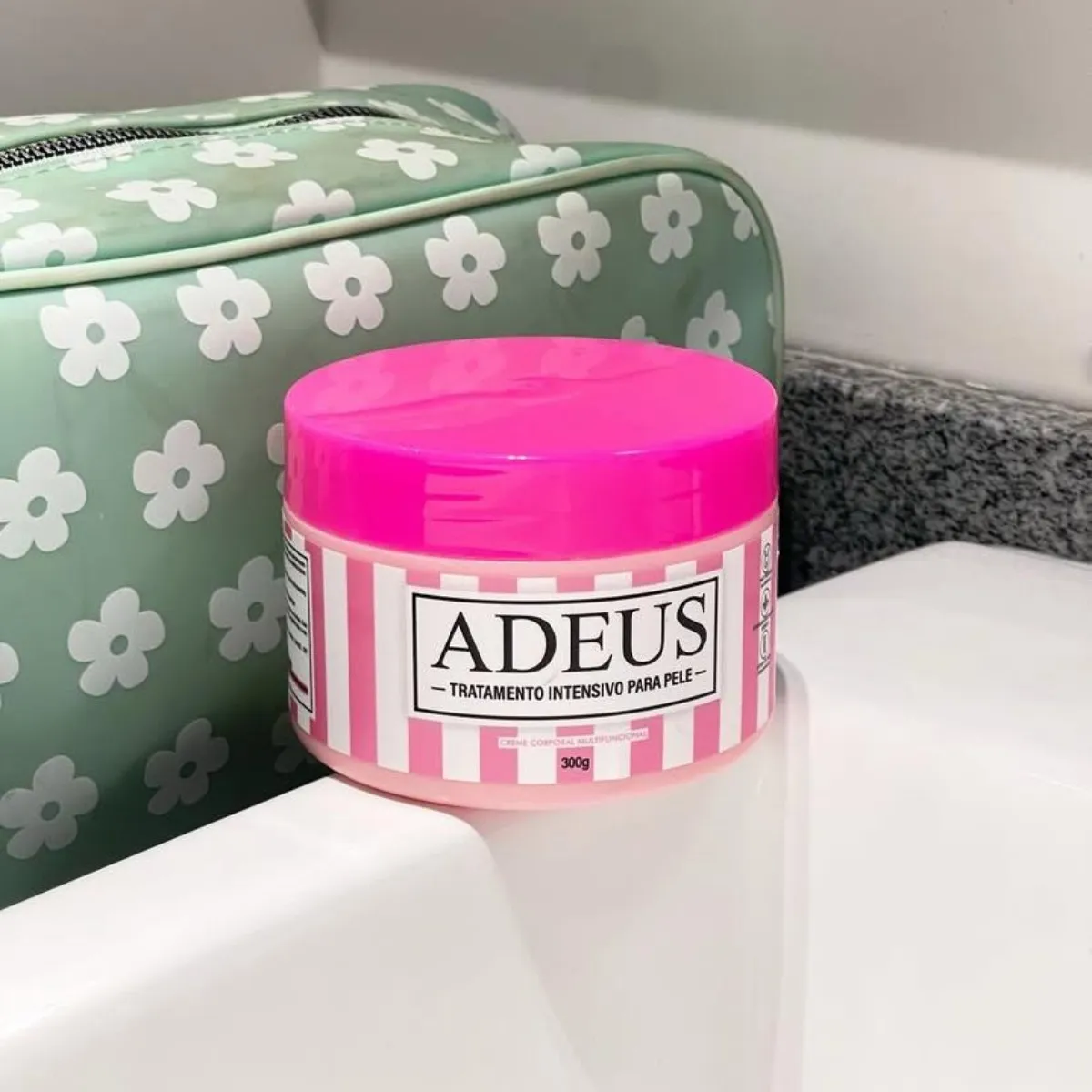 Adeus Creme Rosa Multifuncional Para Pele 300g Estrias, Celulite e ...