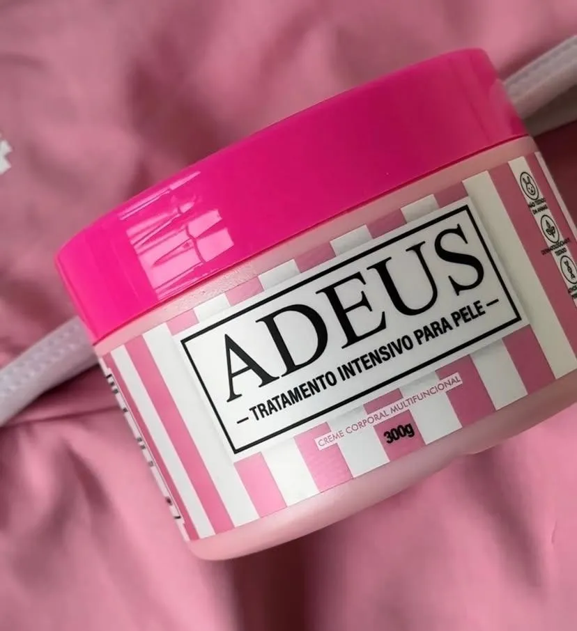 Adeus Creme Rosa Multifuncional Para Pele 300g Estrias, Celulite e ...