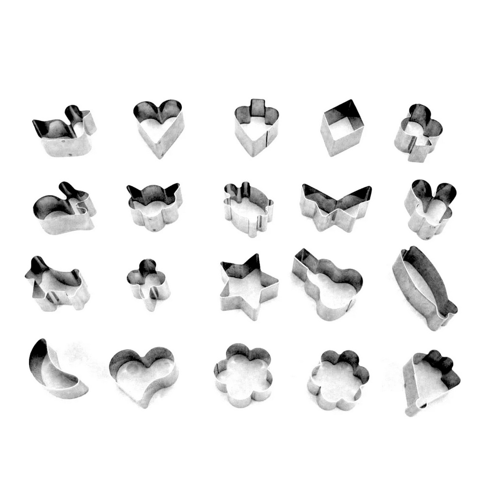 Jogo Cortador Petit Four (Inox) | 20-Peças - Docerrano - Confeitaria e ...