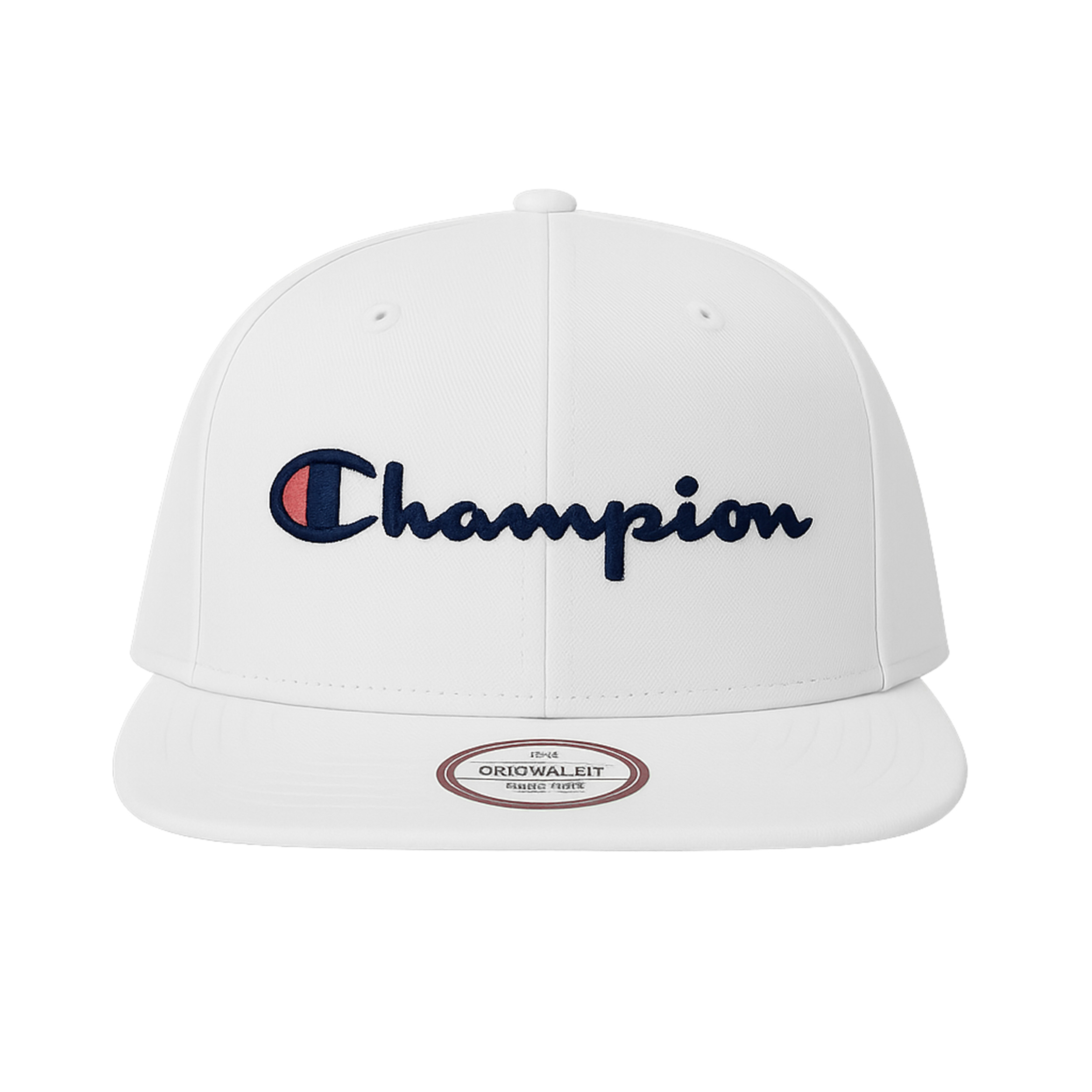 Boné Champion Masculino Script Aba Reta Branco - FIRST DOWN - Produtos ...