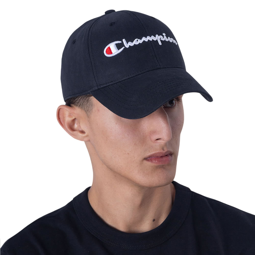 Boné Champion Aba Curva Script Snap Masculino Preto - FIRST DOWN ...
