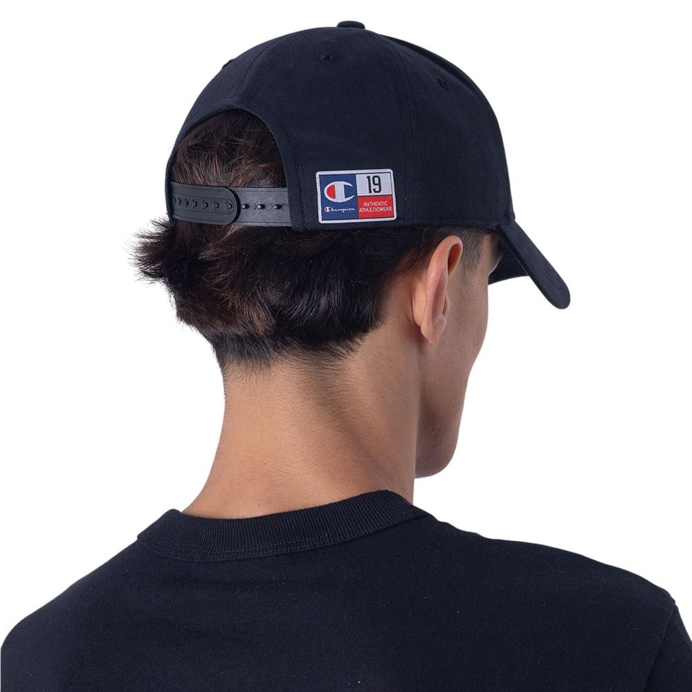 Boné Champion Aba Curva Script Snap Masculino Preto - FIRST DOWN ...