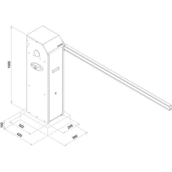 Cancela Automática Brasso PPA Jet Flex Com Barreira Universal Retangul ...