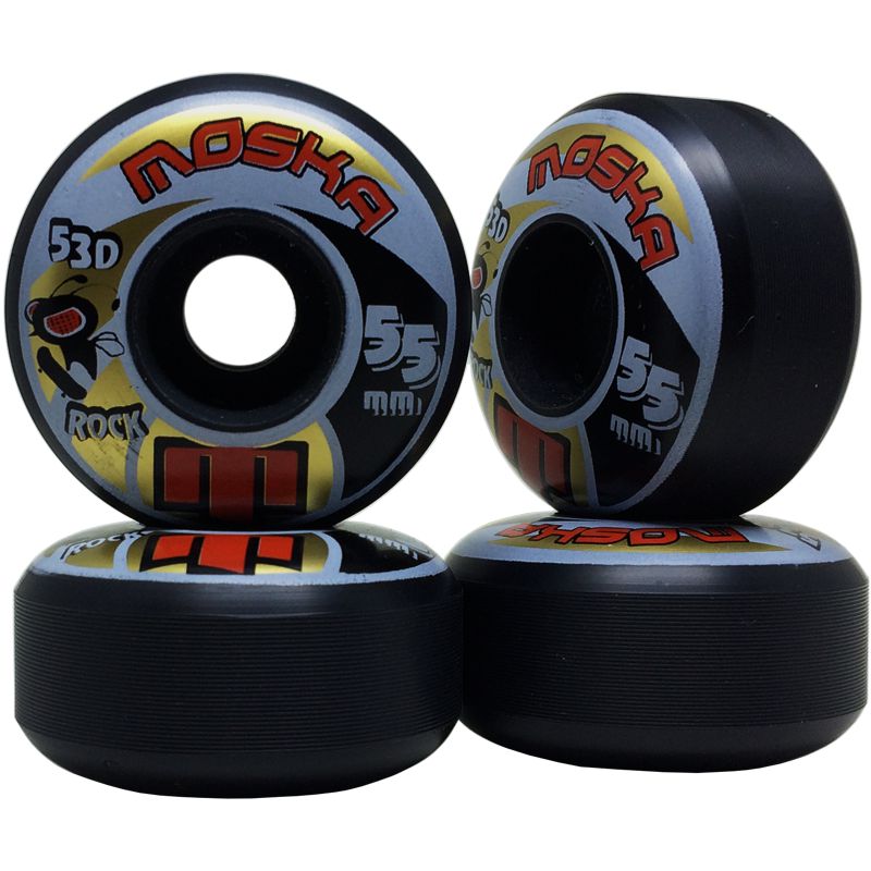 Rodas Moska Rock Black 55mm Dureza 53D - Virtual Skate Shop | A Skate ...