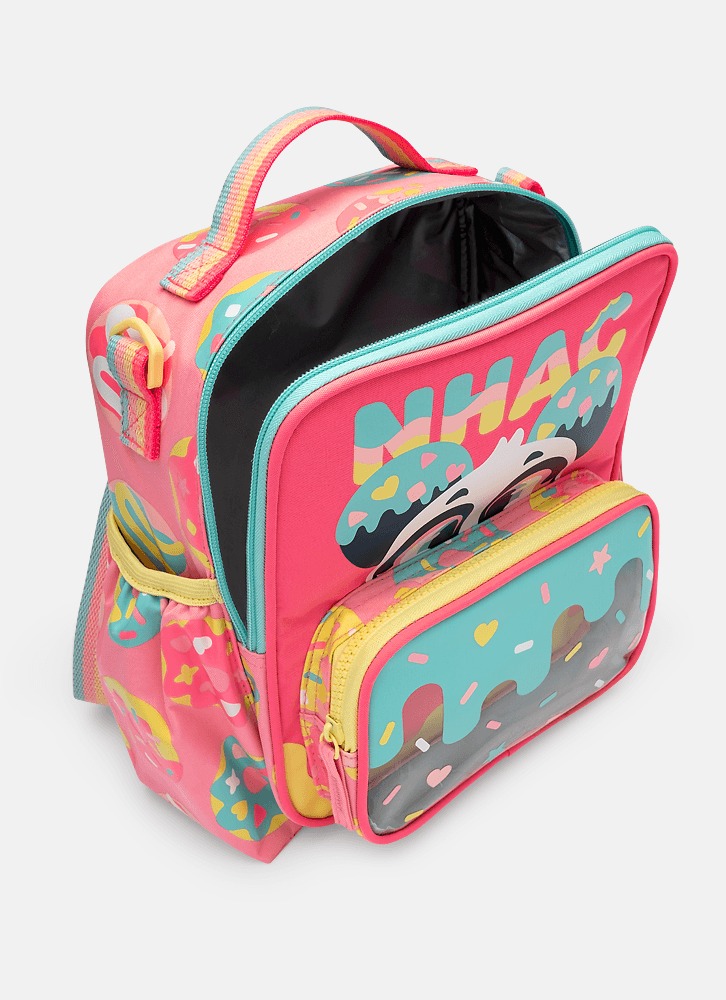 Lancheira Infantil Panda Donuts Rosa Puket | Coleçãp 2024 - Maria ...