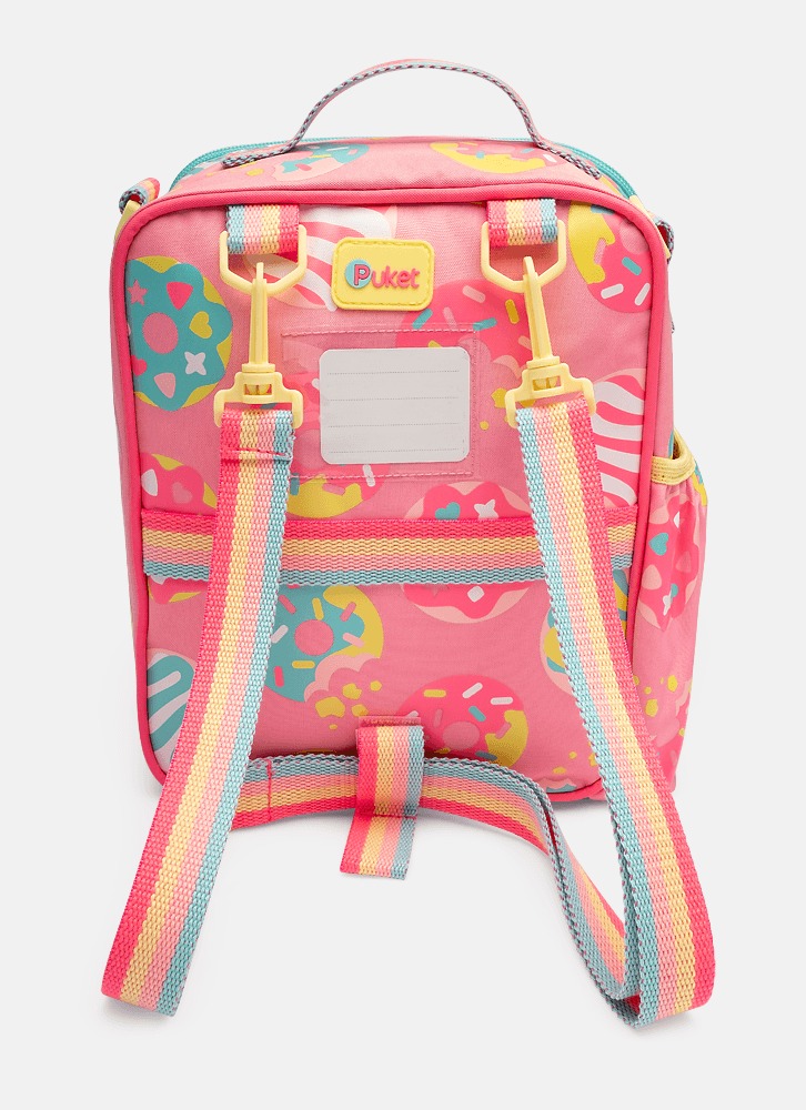 Lancheira Infantil Panda Donuts Rosa Puket | Coleçãp 2024 - Maria ...