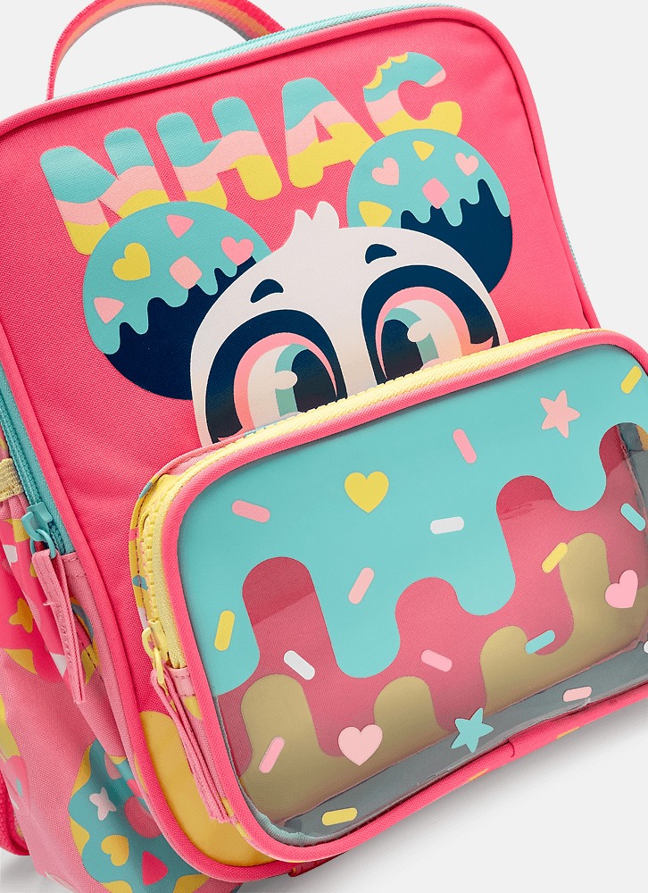 Lancheira Infantil Panda Donuts Rosa Puket | Coleçãp 2024 - Maria ...