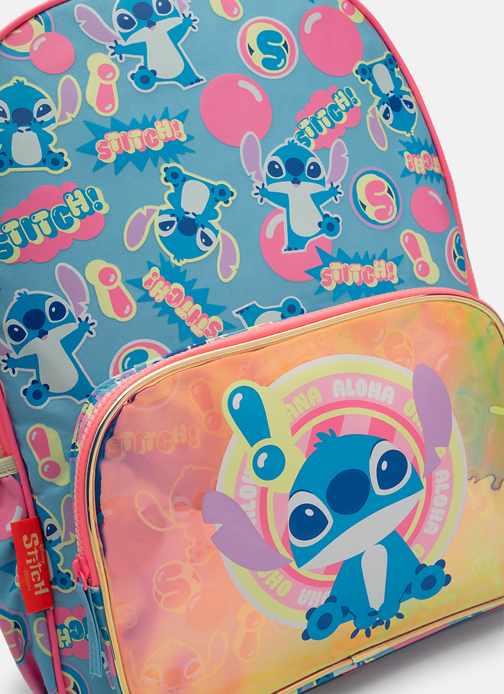 MOCHILA GRANDE DE COSTAS HOLOGRÁFICA STITCH PUKET - Maria Pirulita Moda ...