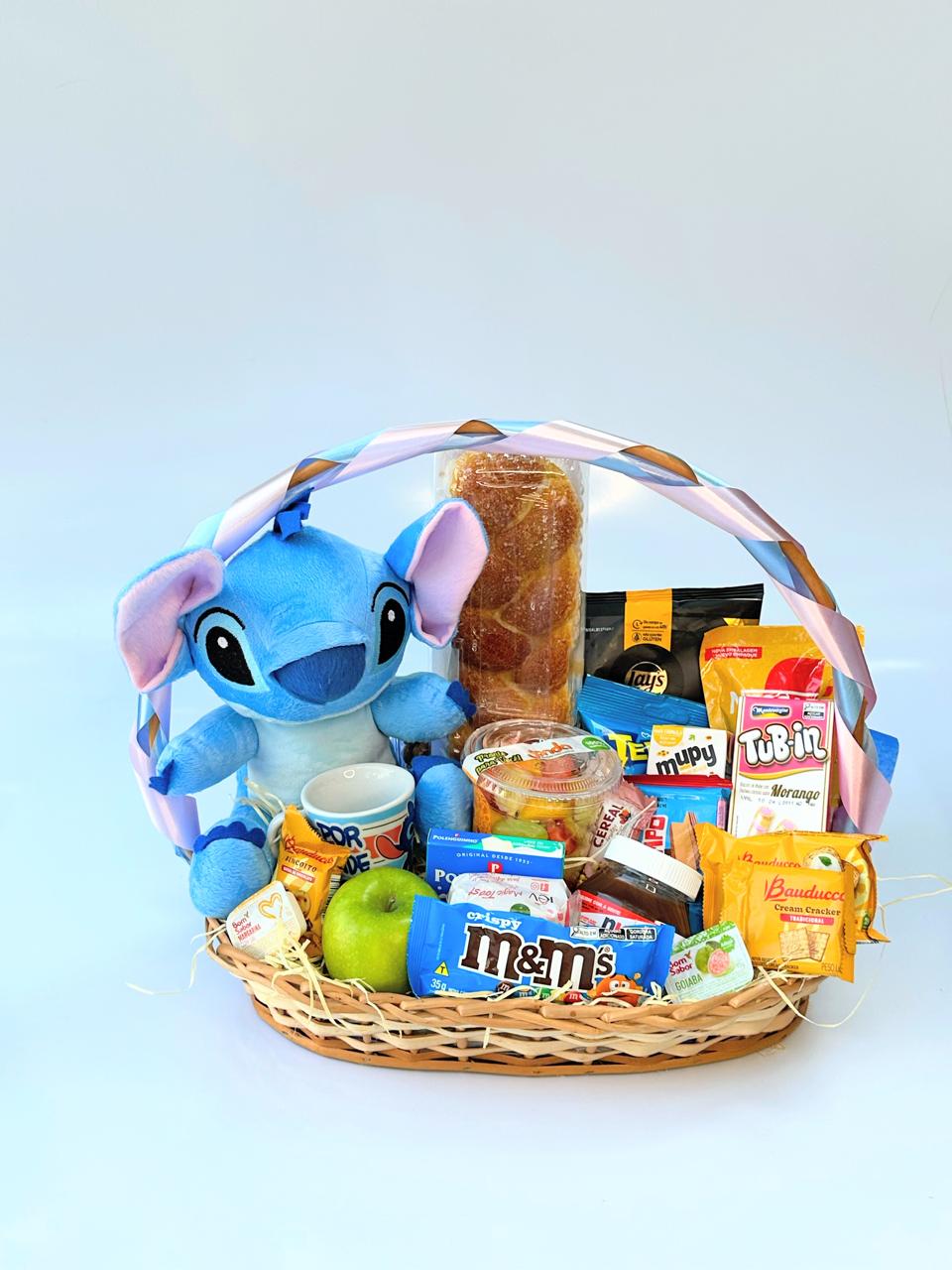 Cesta de Café da Manhã do Stitch - Fênix Floricultura - Flores, Cestas ...