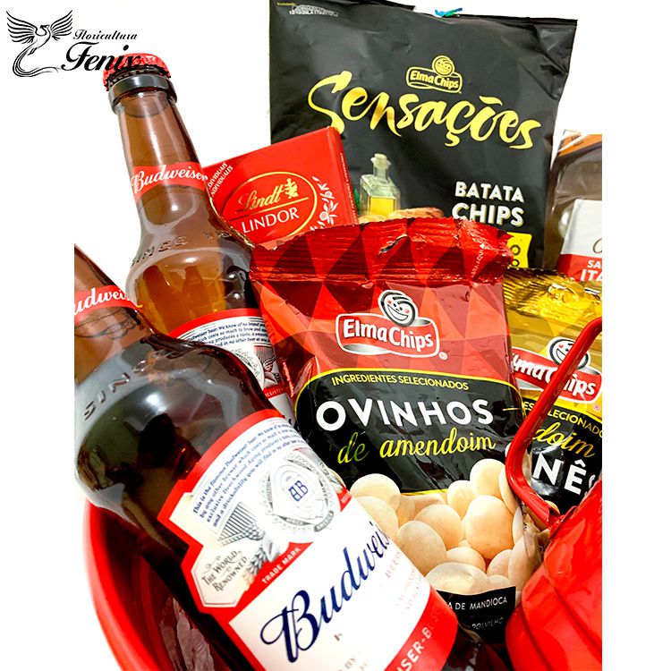 Mega Balde De Budweiser Fênix Floricultura Flores E Presentes