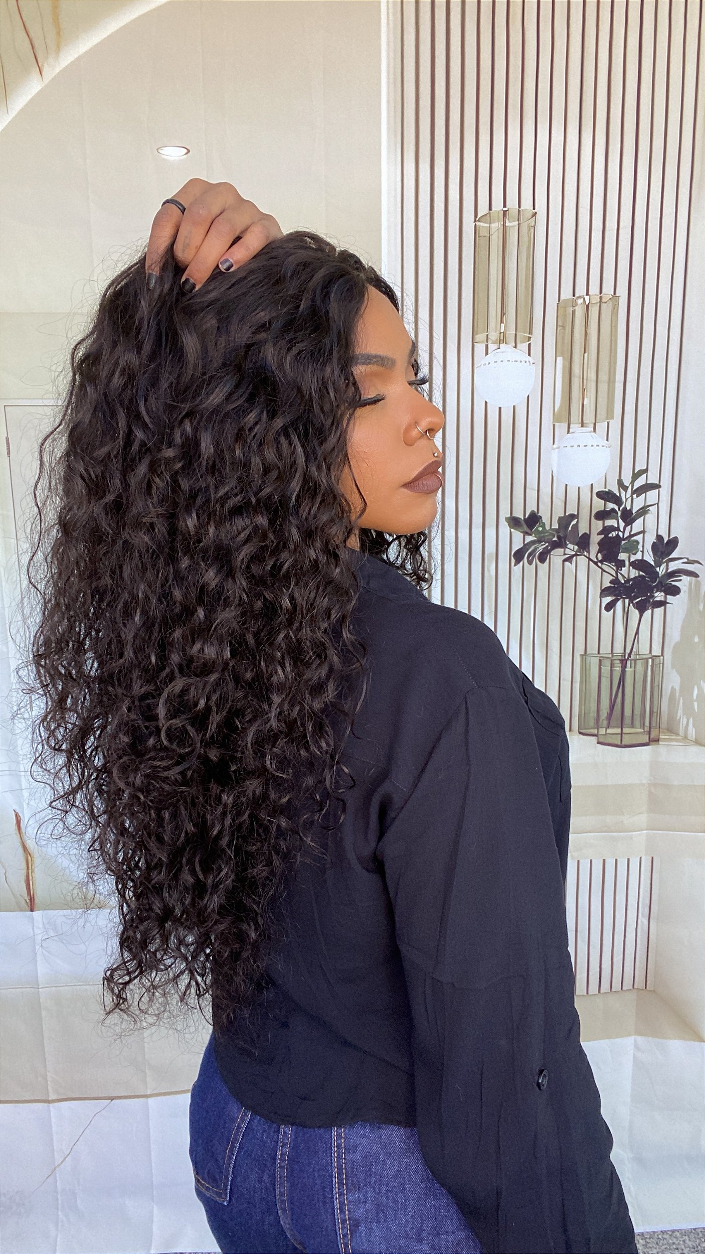 Peruca Cacheada 70cm | Cabelo Humano – Cia dos Cabelos - Cia dos ...