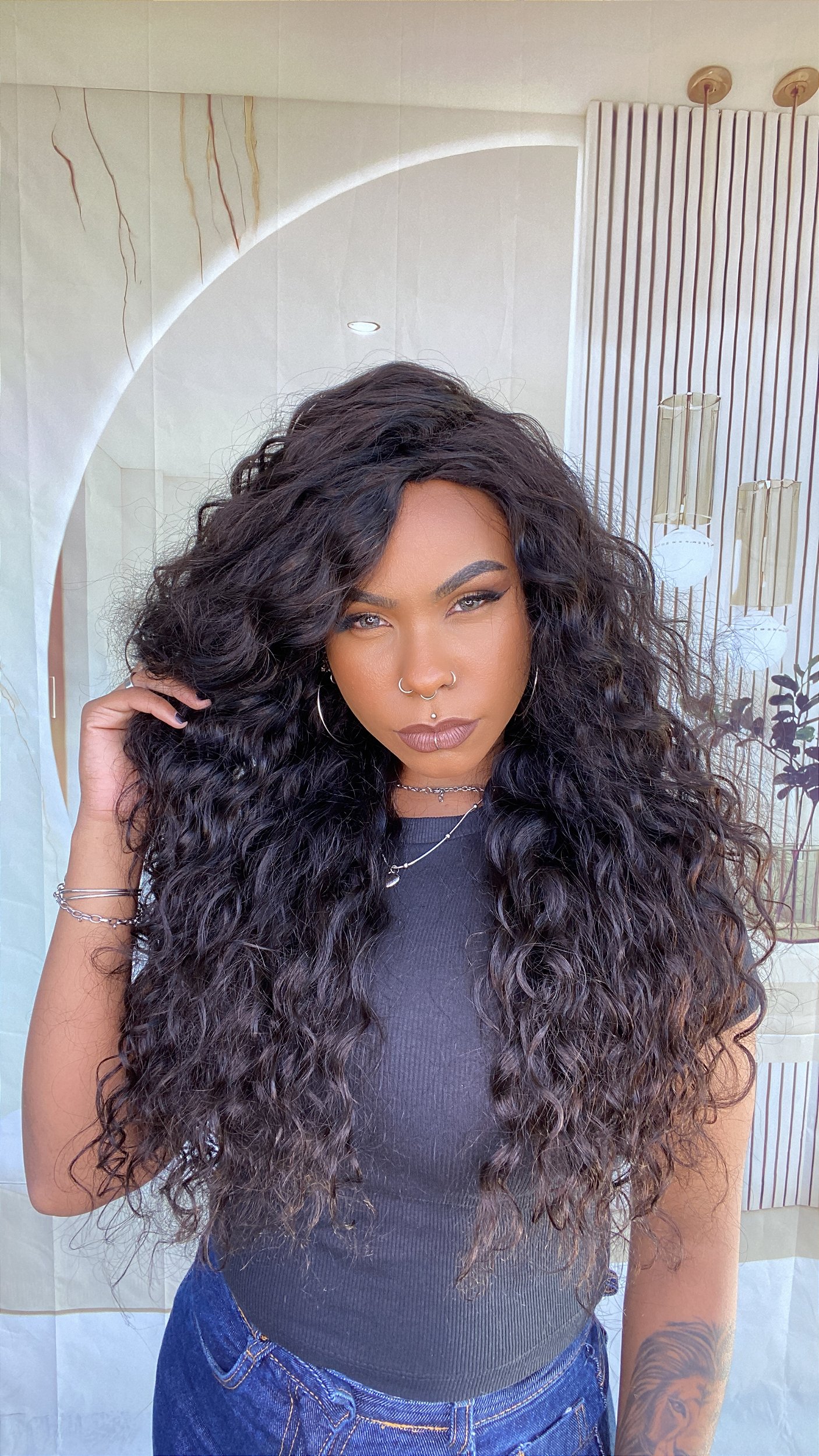 Peruca Cacheada 70cm | Cabelo Humano – Cia dos Cabelos - Cia dos ...
