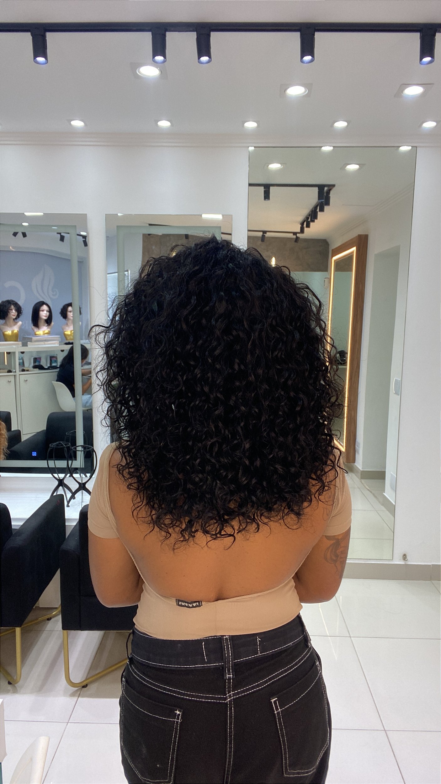 Peruca Lace Cacheada 45cm (Cabelo Humano) – Cia dos Cabelos - Cia dos ...