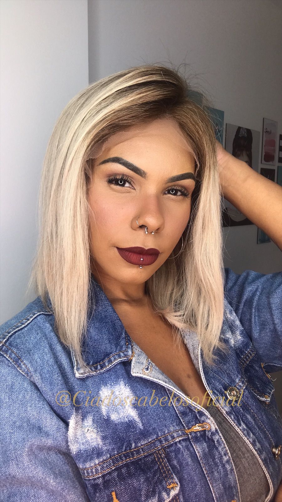 Peruca lace front cabelo humano loiro ombre Maísa - Cia dos Cabelos ...