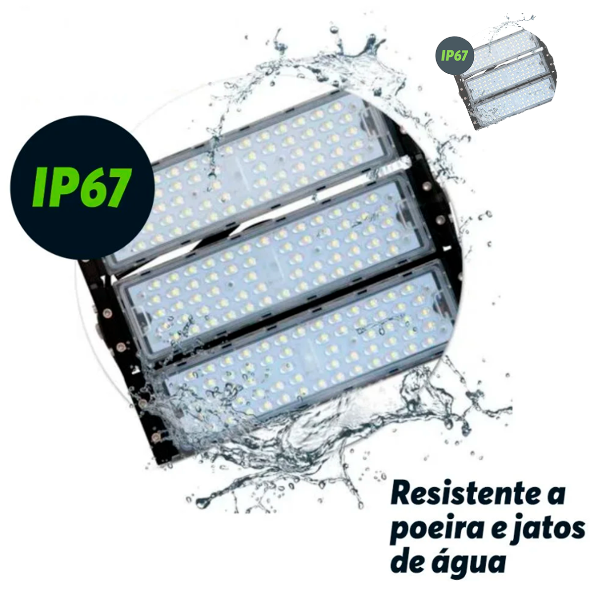 REFLETOR DE LED MODULAR 250W 6500K BF IP67 SLIM - PJ ILUMINAÇÃO LTDA