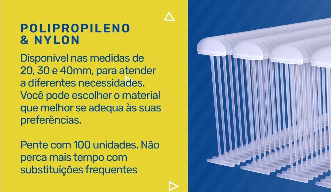 FINE PIN 100 30MM - ETIQ PLAST - NEUTRO - 100% POLIPROPILENO - 100 ...