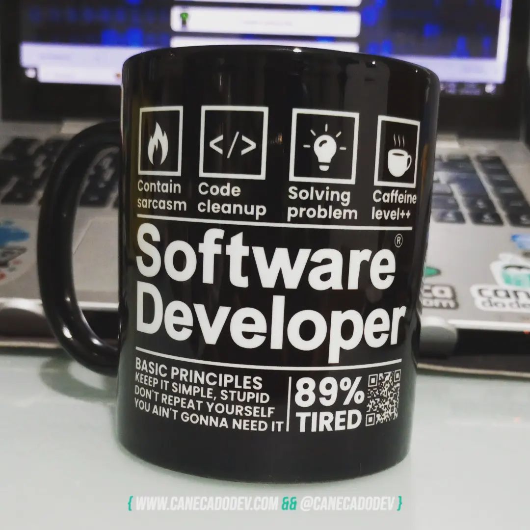 Caneca Software Developer preta - Caneca do Dev - Canecas e produtos de ...