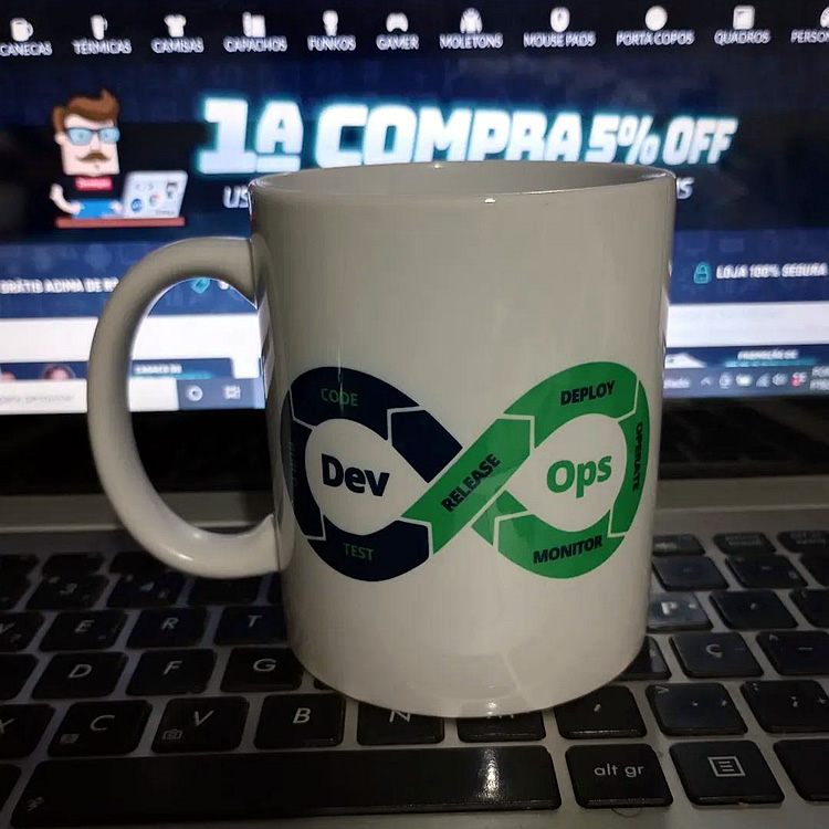 Caneca Devops Lifecycle - Caneca do Dev - Canecas e produtos de programação