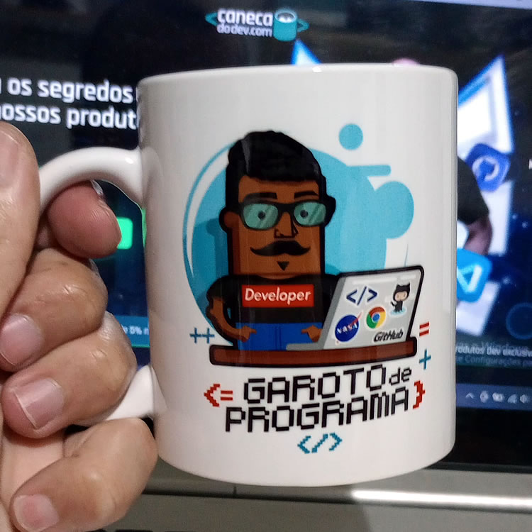 Caneca Garoto de Programa Negro - Caneca do Dev - Canecas e produtos de ...
