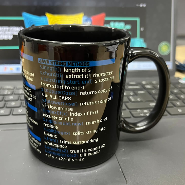 Caneca Java Fundamentals Commands Cheat Sheet preta - Caneca do Dev ...