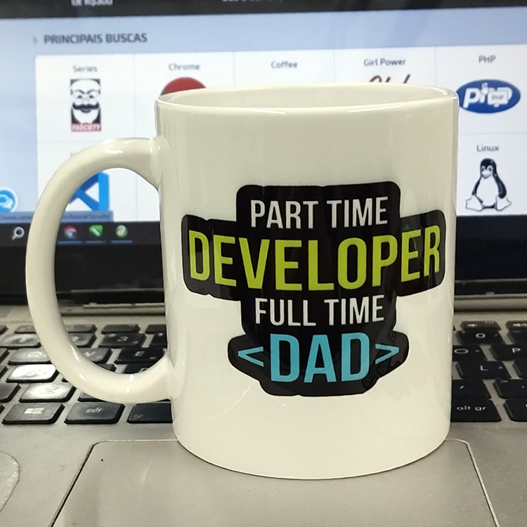 Caneca Dev Part Time Dev Full Part Dad Caneca Do Dev Canecas E