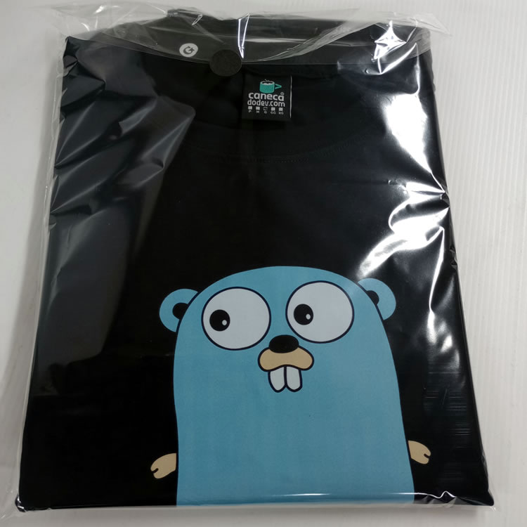 Camisa Gopher Go Lang preta - Caneca do Dev - Canecas e produtos de ...