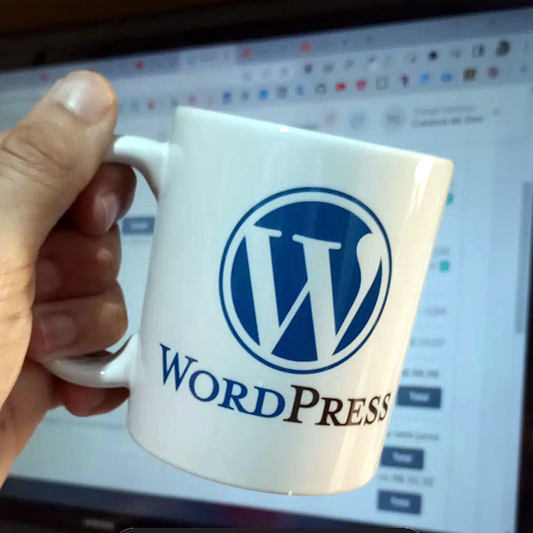 Caneca WordPress - Caneca do Dev - Canecas e produtos de programação