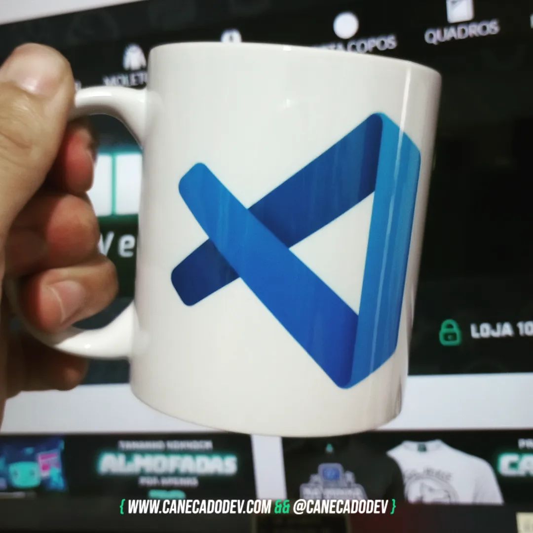 Caneca Visual Studio Code - Caneca do Dev - Canecas e produtos de ...